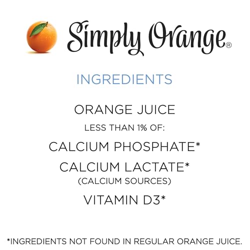 Simply Orange Juice, 52 fl oz, 100% Juice w/Calcium & Vitamin D, Not from Concentrate