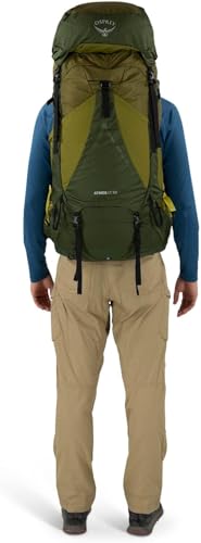 Osprey Atmos AG LT 50L Men's Backpacking Backpack, Black, L/XL