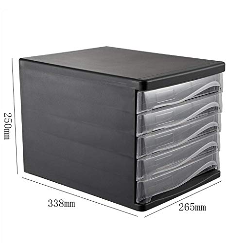BaRdzo Document Organizer - Half Transparent Vertical File Cabinet 4 Drawer Function Flat Drawer (Color : D)