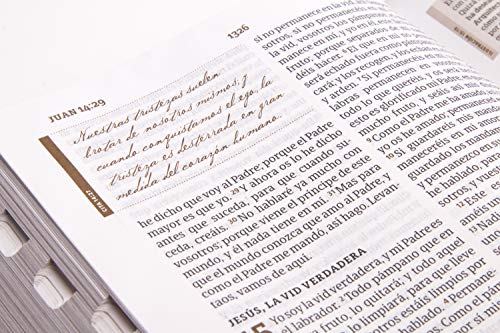RVR 1960 Biblia de estudio Spurgeon, negro piel genuina con índice (Spanish Edition)