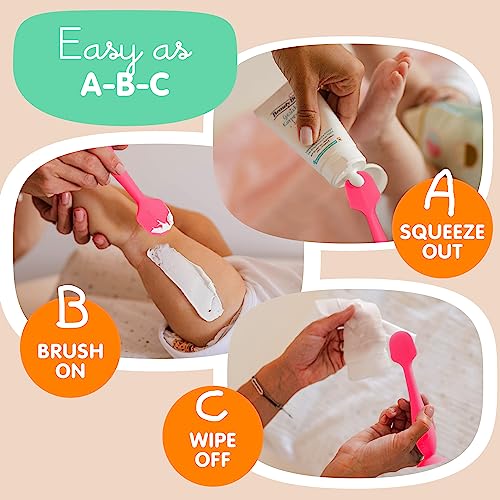 Bumco Diaper Cream Spatula (2-Pack) - BPA-Free Diaper Bag Essentials, Soft & Flexible Butt Spatula Baby, Mom-Invented Butt Paste Spatula, Diaper Cream Applicator, Bumco Baby Bum Brush, Diaper Spatula