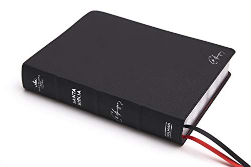RVR 1960 Biblia de estudio Spurgeon, negro piel genuina con índice (Spanish Edition)