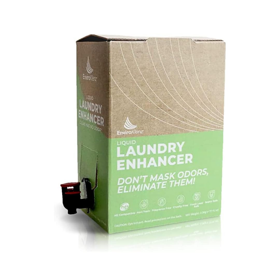 EnviroKlenz Liquid Laundry Enhancer Additive (20 loads) | Removes Chemical, Musty, Sweat and Body, Smoke, Fragrance, Pet Odors, And More | Non Toxic Laundry & Fragrance-Free