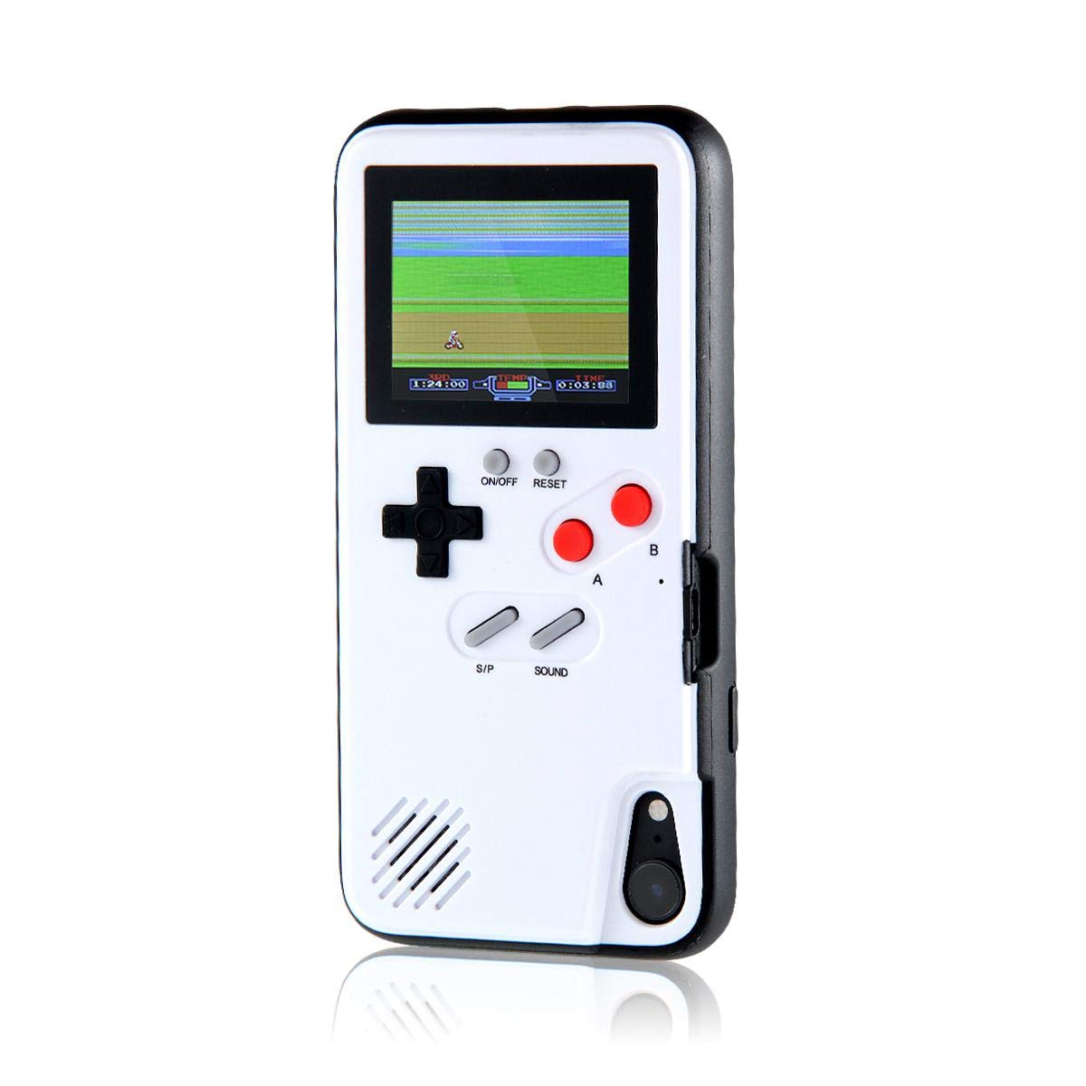 DokFin Shockproof Retro 3D Gameboy Silicone Cover with 36 Classic Games, Colour Display for iPhone X/Xs/XR/Xmax, iPhone 8/8 Plus/7/7 Plus (White)