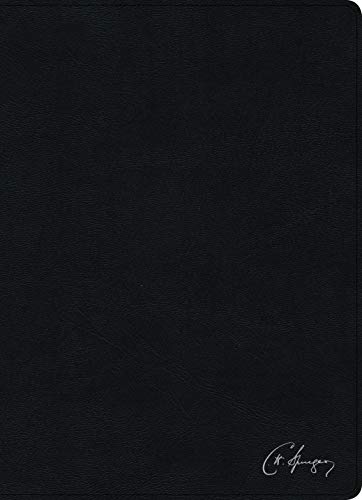 RVR 1960 Biblia de estudio Spurgeon, negro piel genuina con índice (Spanish Edition)