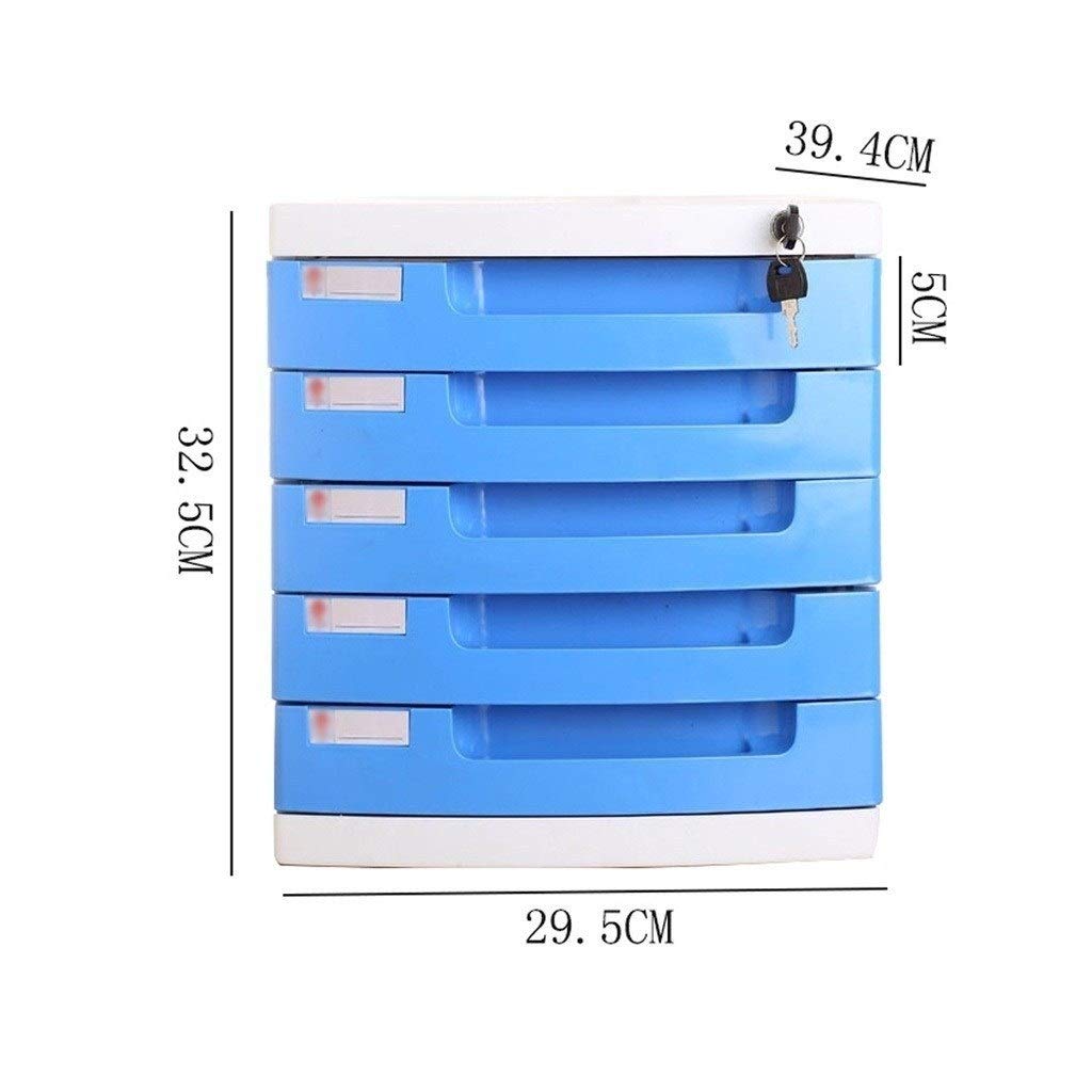 LEYT Desktop File Cabinet, 5-Layer Drawer Storage Organization, with Lock/Blank Label,Suitable for Office Supplies (Color : B1)