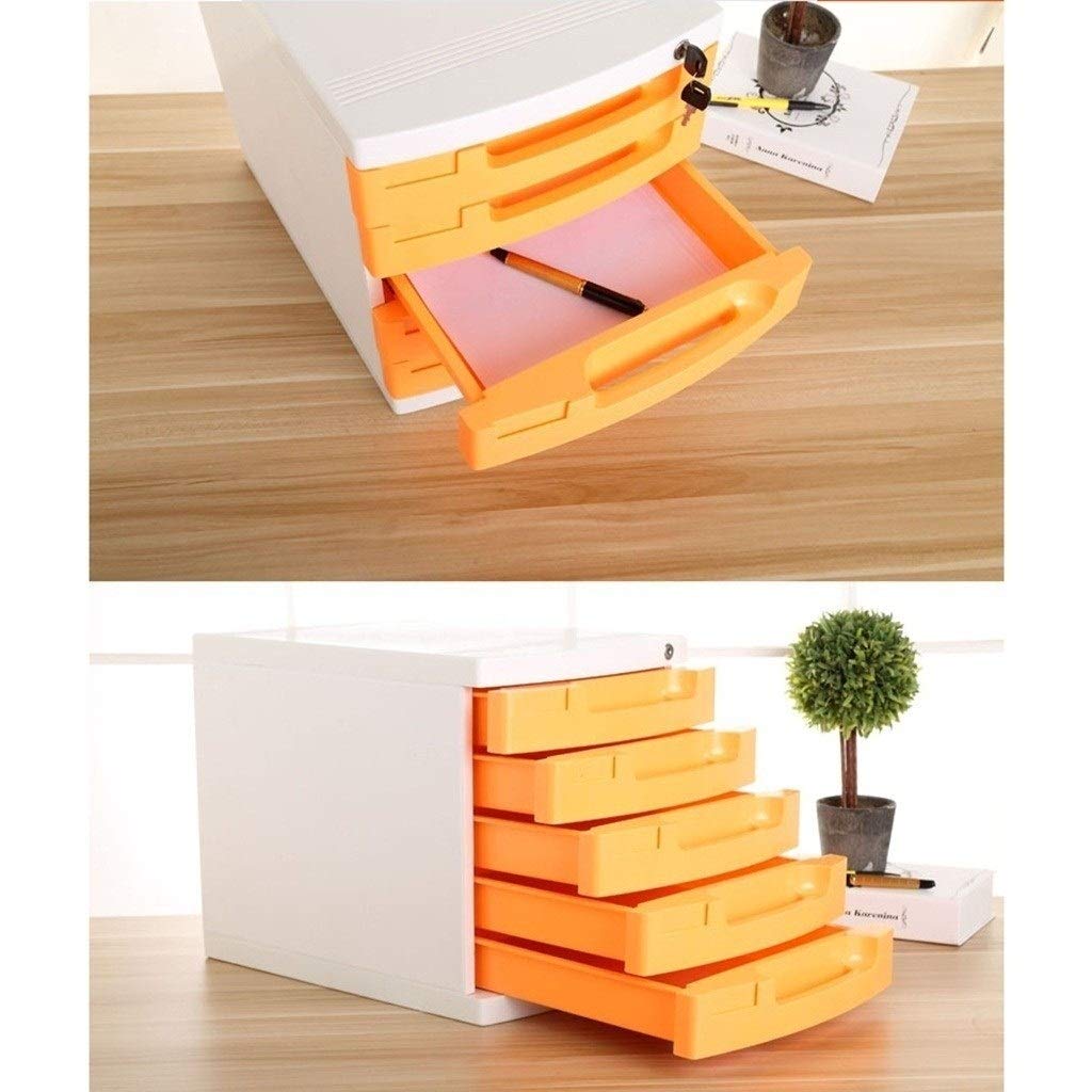 LEYT Desktop File Cabinet, 5-Layer Drawer Storage Organization, with Lock/Blank Label,Suitable for Office Supplies (Color : B1)