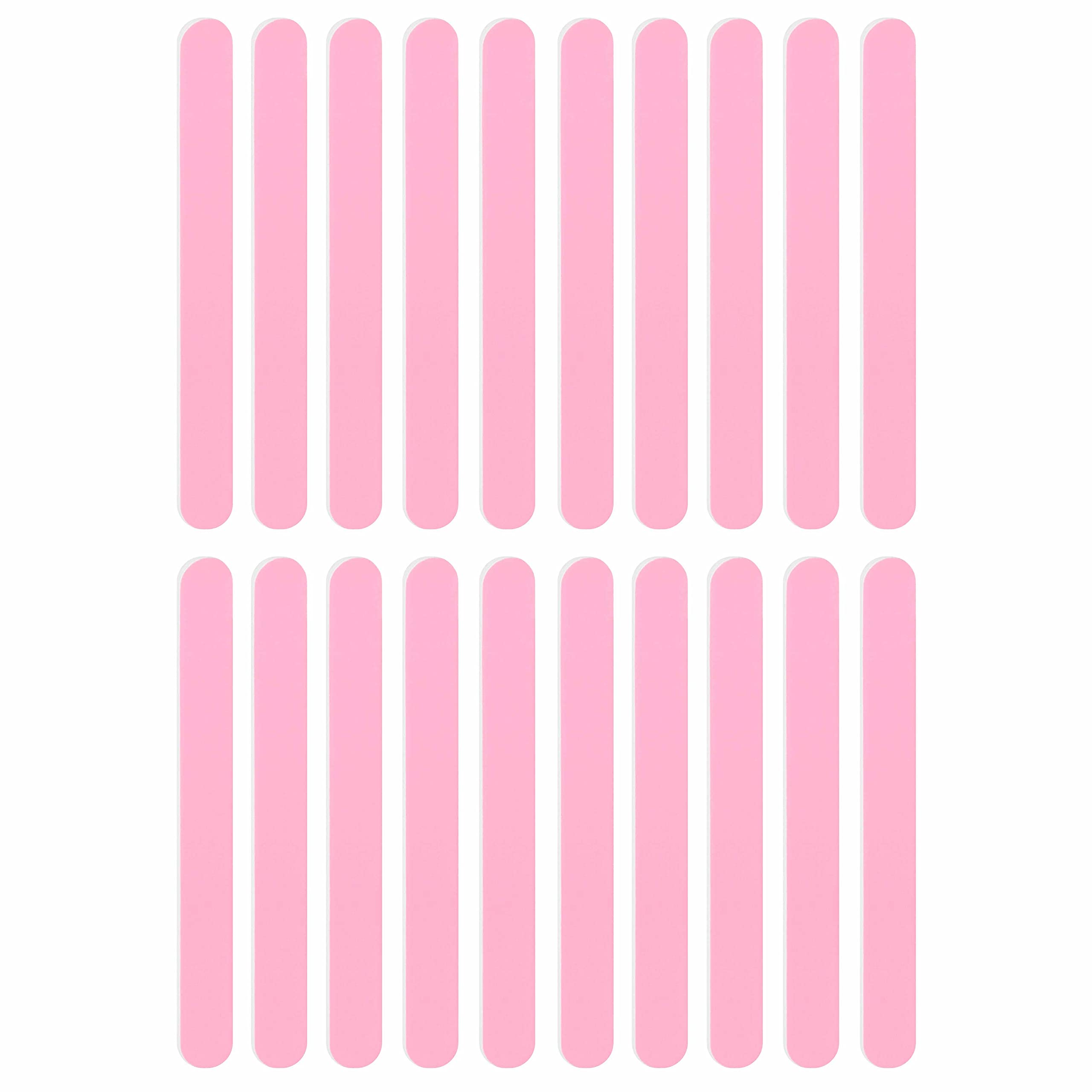 20 Professional Nail File Emery Boards Manicure Double Sided 280 320 Grit Pink