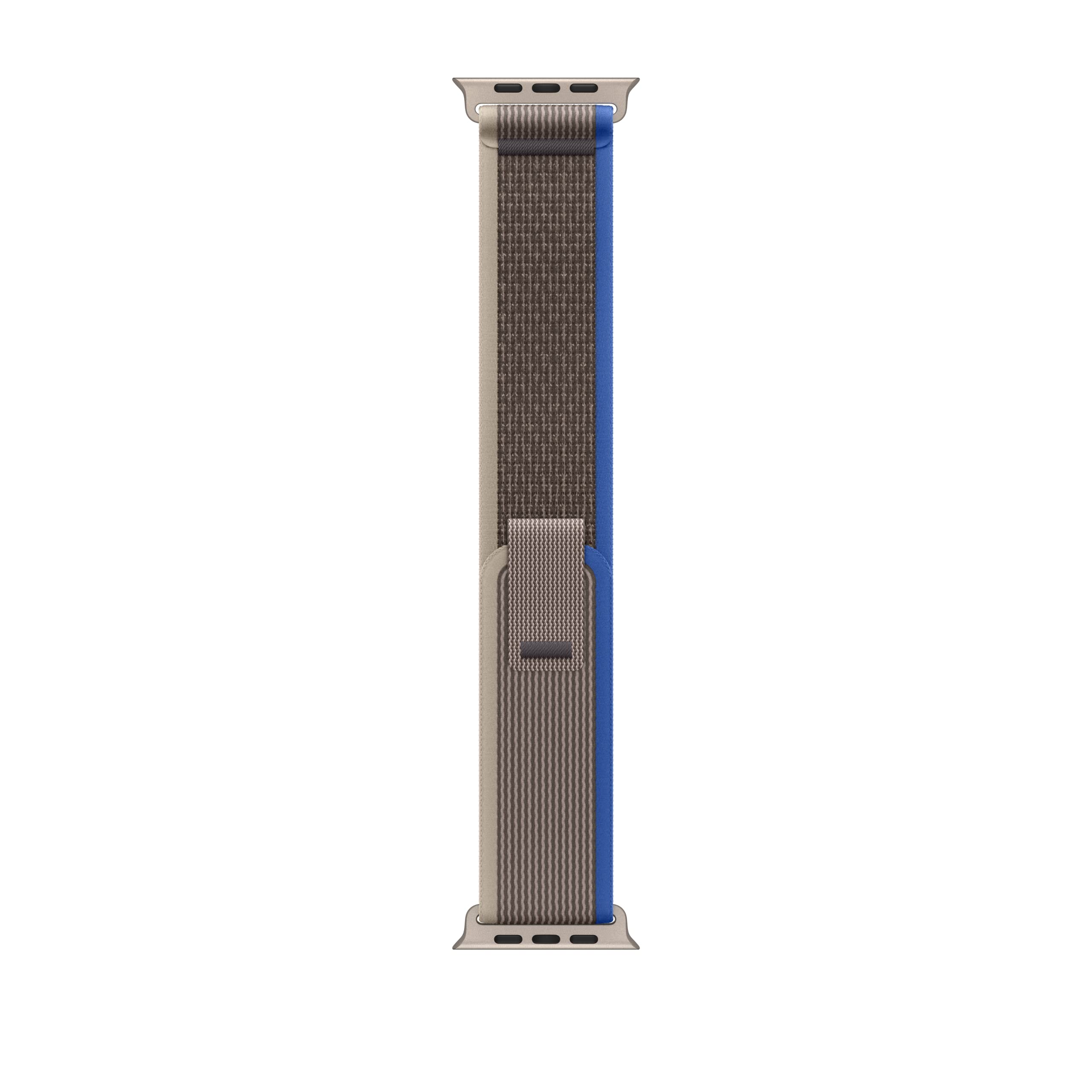 Apple Watch Band - Trail Loop (49mm) - Blue/Gray with Rugged Titanium Finish - M/L
