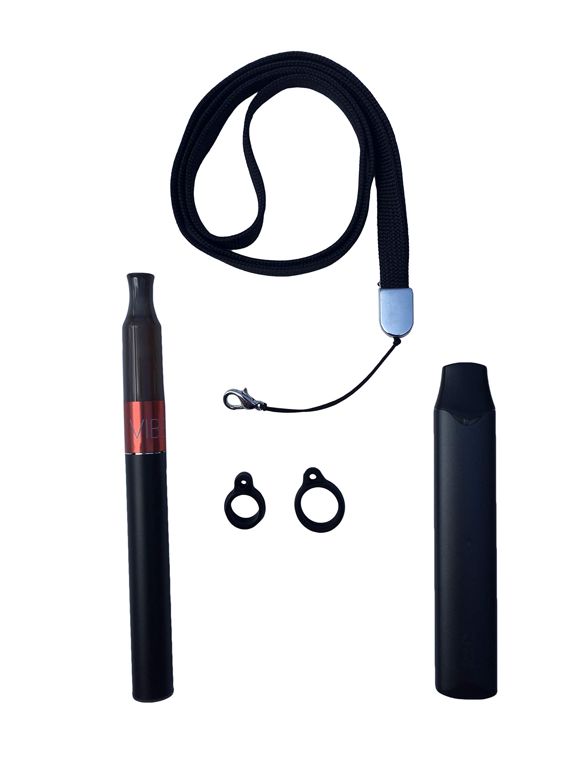 GOBUDi Lanyard Necklace Leash Compatible with VUSE Vibe and VUSE Alto (Black)