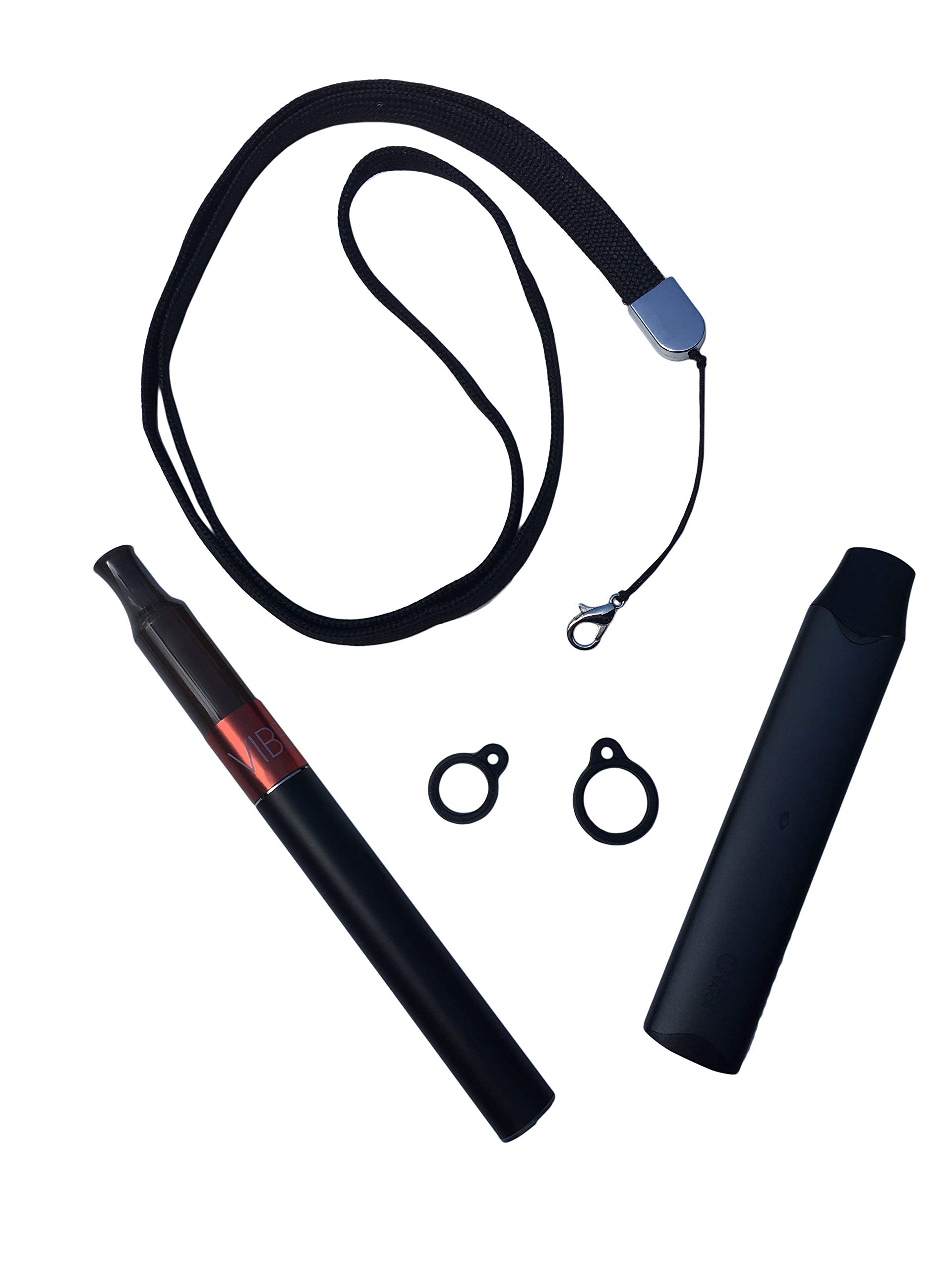 GOBUDi Lanyard Necklace Leash Compatible with VUSE Vibe and VUSE Alto (Black)