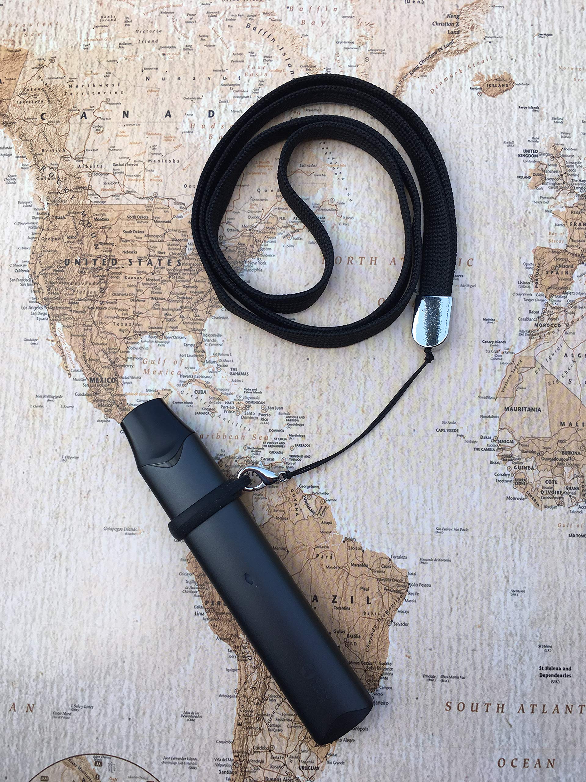 GOBUDi Lanyard Necklace Leash Compatible with VUSE Vibe and VUSE Alto (Black)