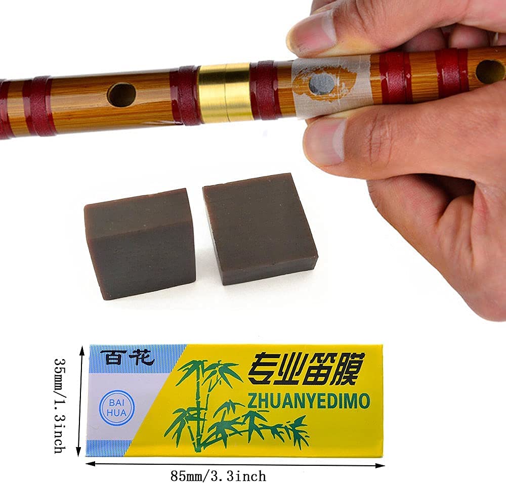 Jiayouy Bamboo Flute G Key Dizi Pluggable Handmade Traditional Chinese Instrument with Bamboo Membrane & Velvet Bag