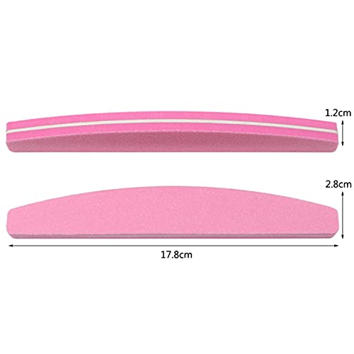 zenglingliang Nail Buffer Sanding Block 50pcs Sponge Sandpaper Nail Files for Manicure Nail Buffer Block 100/180 Colorful Boat Sanding Foam Emery Board Nail File (Color : Purple)