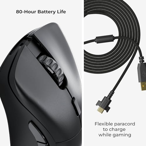 Glorious Gaming Model D 2 PRO Wireless Gaming Mouse - 2.4GHz Wireless 1ms delay, 100M clicks, 60g Ultralight, Long Battery Life, 26K DPI BAMF 2.0 Sensor, Ergonomic, 6 Buttons, PTFE Feet