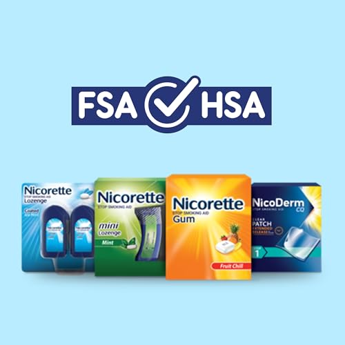 Nicorette 2 mg Mini Nicotine Lozenges to Help Quit Smoking - Mint Flavor Stop Smoking Aid, 20 Count