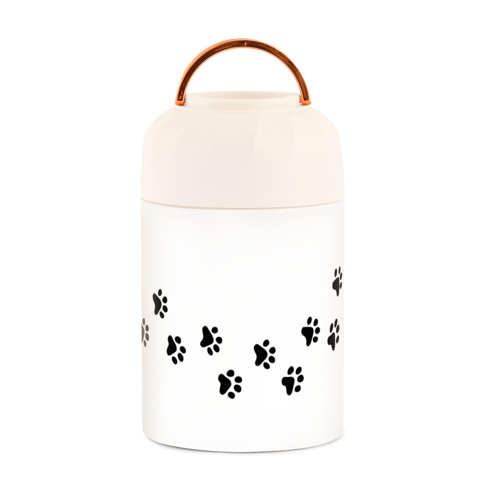 CUPADA Cat Claw Footprint Food Jar for Hot and Cold, Dog Paw Insulated Food Jars Vacuum 17OZ with Folding Spoon for Work Trip Picnic Camping