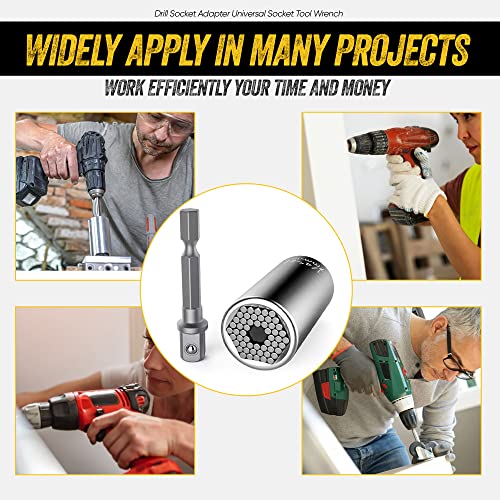 TEXASDELUXE Drill Socket Adapter Universal Socket Tool Wrench