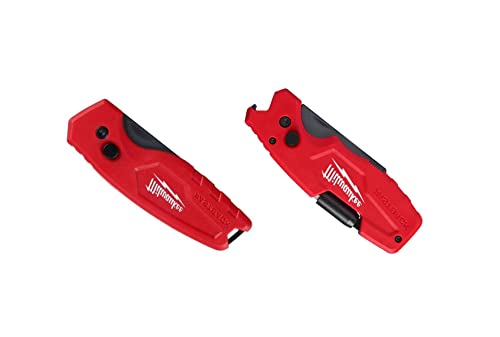 Milwaukee FASTBACK Compact Knife, and FASTBACK 6-in-1 Folding Utility Knives, w/ Blade (knife 2pack)