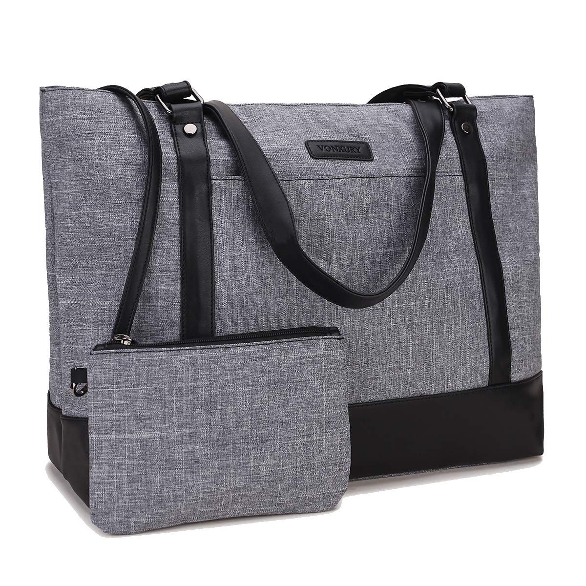 Laptop Tote Bag for Women, 15.6 Inch Computer Shoulder Bag Teacher Work Bag Travel Purse with Small Pouch VONXURY