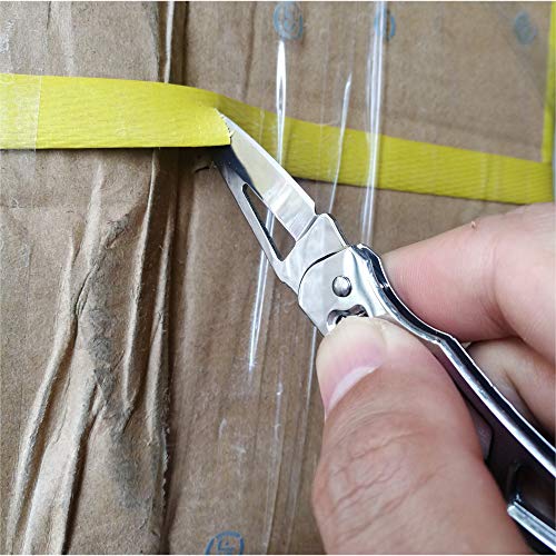 6 Pack Stainless Steel Self-Defense Folding Knife With Key Ring, Outdoor Survival Pocket Knife, Easy To Everyday Carry Small Knife
