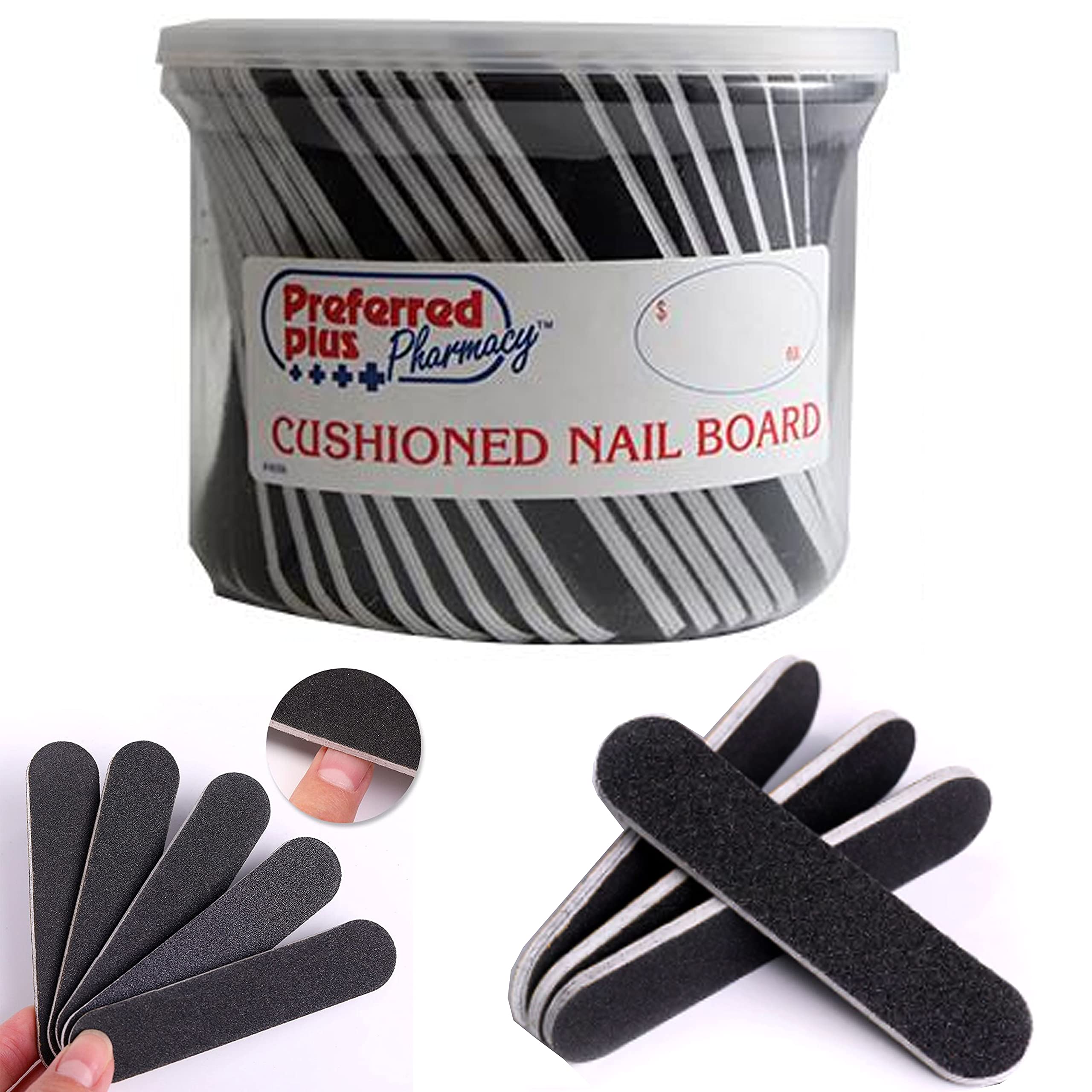 60 Ct Professional Nail Files Emery Board 4.5" Double Sided Manicure Pedicure