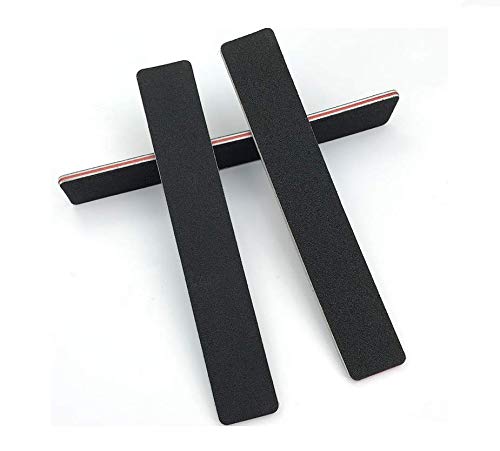 10Pcs Professional Washable Thick Nail Files Emery Board 60/60 Grit Black Nail Art Care Sanding Buffer Buffing Manicure Pedicure Tool