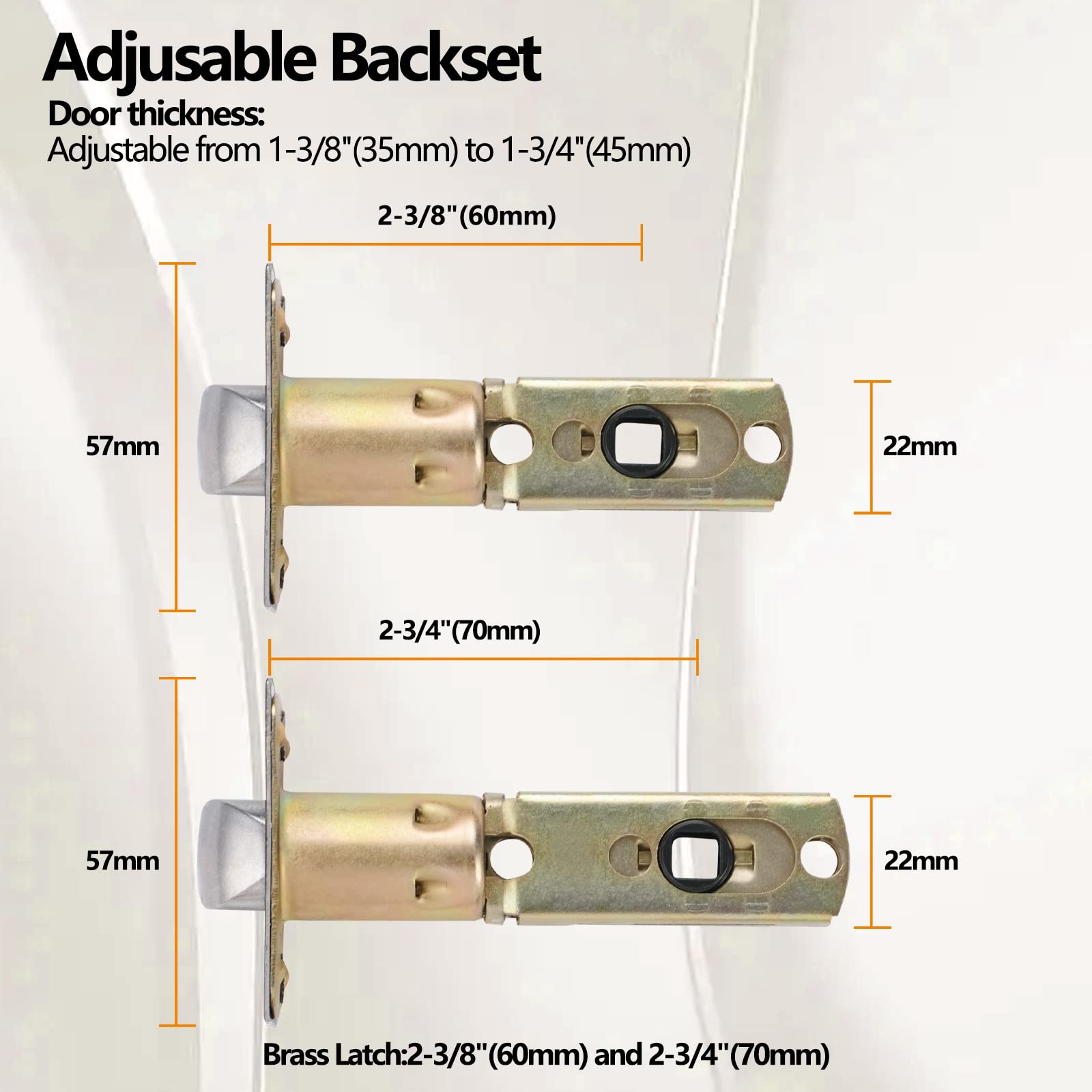 NEWBANG (5Pack) Hall/Closet Lever Handle Lock in Aged Matt Black- Door Lock Handle in Matt Black for Passage Door,HD1601-DB-PS-5P