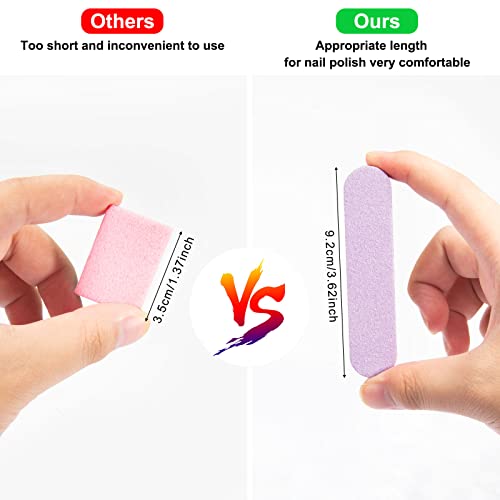 ANRUI Mini Nail Files, 20 PCS Professional 100/180 Grit Nail Files, Double Sided Emery Boards for Natural Nails, Nail Buffer for Manicure Pedicure Tool at Home Salon, Purple