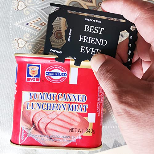 Gifts for Friend Birthday Gift Ideas for Men Him, Cool Gadgets Christmas Presents, Stocking Stuffer for Men, Wallet Multitool - All In One Card Tool for Everyday Survival (Best Friend EVER)