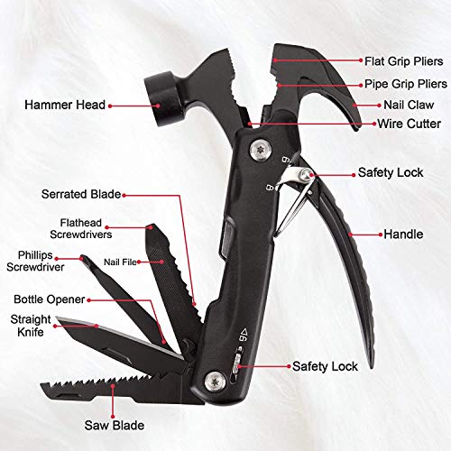 Uncle gifts Christmas gifts for Uncle from Niece Nephew Gift - Uncle gifts Laser Engraved Hammer Knife Multitool gifts From Niece To Uncle - Best Uncle Ever!