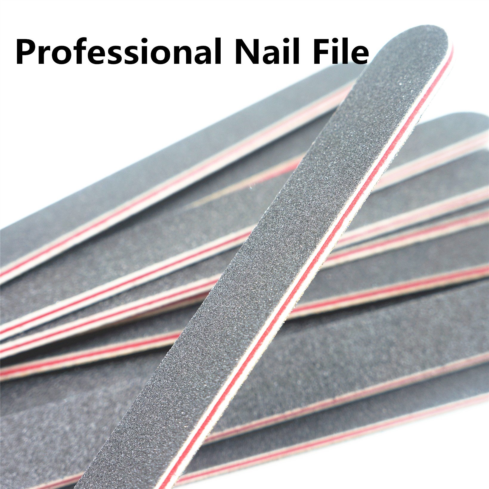 Nail Files Black Straight Nail File Double Sided VIVID STELLA Emery Board Sold by VIVI Nail