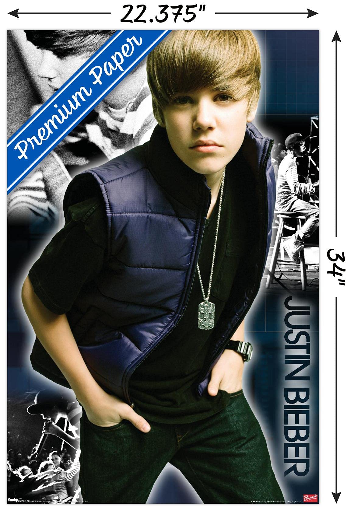 Trends International Justin Bieber - Cool Wall Poster, 22.375" x 34", Premium Unframed Version