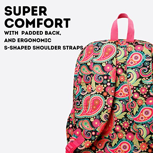 J World New York Unisex Kid's Oz School Backpack for Girls Boys. Cute Bookbag, Classic Paisley, One Size