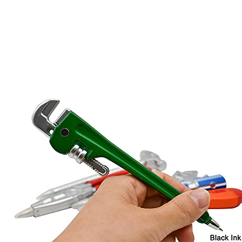 Maydahui 6PCS Tool Ballpoint Pens Black Ink Hardware Shape Pen Pipe Wrench Pincer Pliers Art Knife Spanner Hammer Screwdriver Design for Boys Worker Craftsman