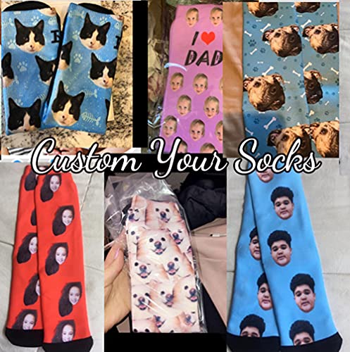 InterestPrint Custom Photo Socks, to Men Women with Love Funny Socks Turn Your Face into Socks