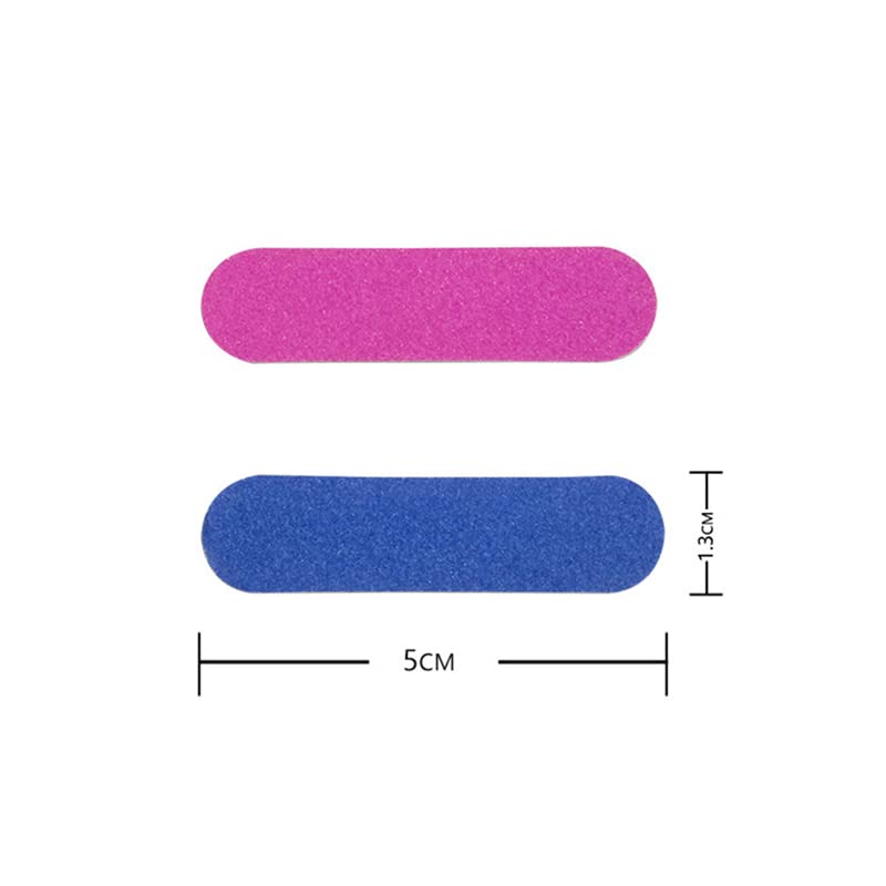 XIDAJIE 100pcs Colorful Mini Nail Files Bulk, Disposable Double Sided Emery Boards Nail Art Tool Manicure Pedicure Tools for Home Salon Use