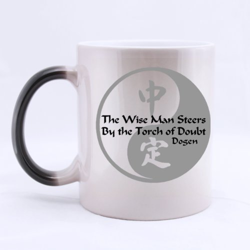Chinese Eight Tri-grams The wise man steers by the torch of doubt Heat Color Changing Mug Magic Coffee Mug Ceramic/11 Oz Morphing Mug - Best Gift For Birthday,Christmas And New Year
