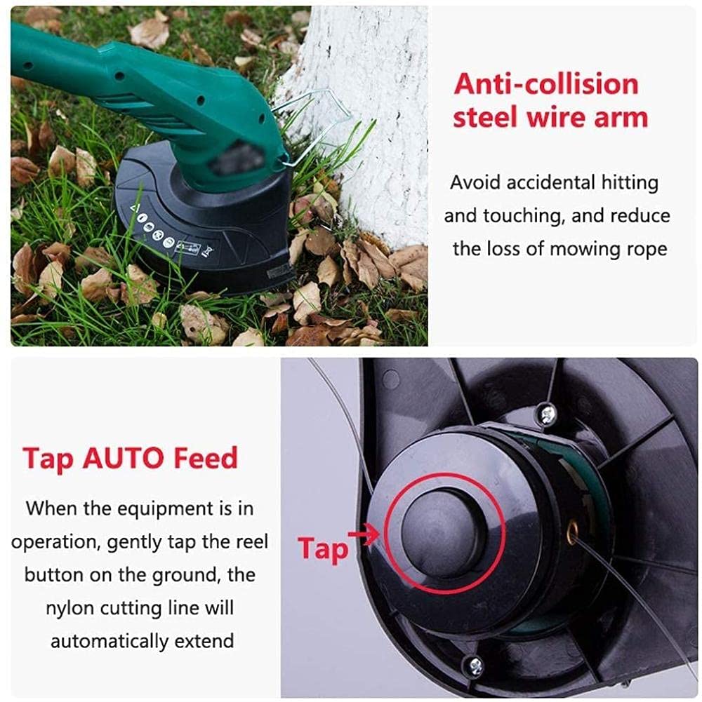 LHMYHHH Light Electric Thread Cutter/Cordless Grass Cutter Cutting Width 25 cm with 3-fold Spool and 10 m Power Cord Lawn and Garden 250W