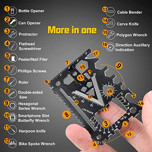 Wallet Multitool Card Bike Quick Repair Home Improvement Tools Key Chain Wallet Tools, Stocking Stuffers Christmas Birthday Gifts for Dad Father Boyfriend Husband Him