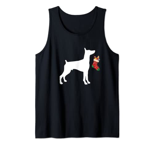 Miniature Pinscher Christmas Stocking Stuffer Dog Tank Top