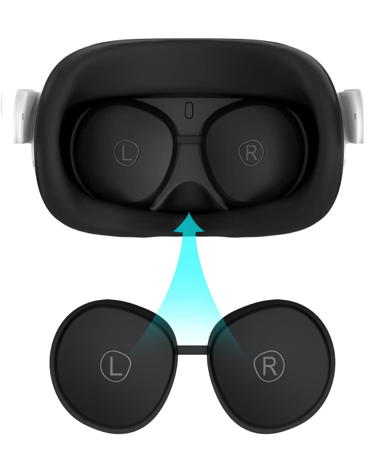 Gwyoneaon Protective Cover for Oculus/Meta Quest 2 Accessories, Silicone Controllers Grip Cover Protector, Soft Shell Skin with Face Cover and Lens Cover (Black)