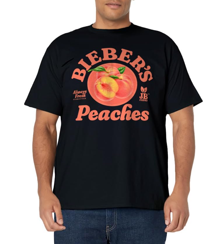 Official Bieber's Peaches Black T-Shirt