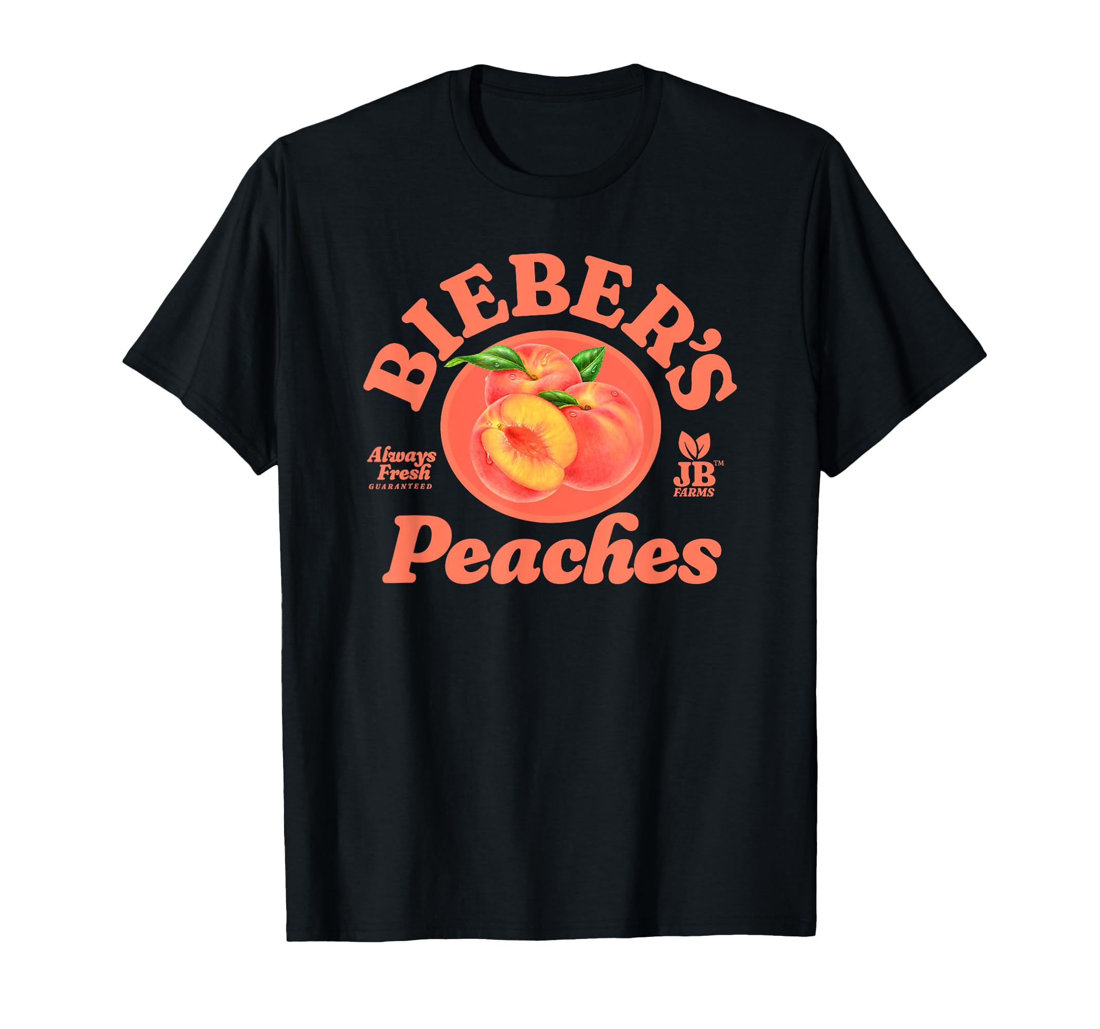 Official Bieber's Peaches Black T-Shirt