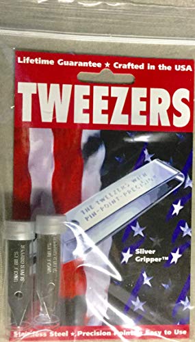 2 Pack Uncle Bill's 19074 Sliver Gripper Tweezers