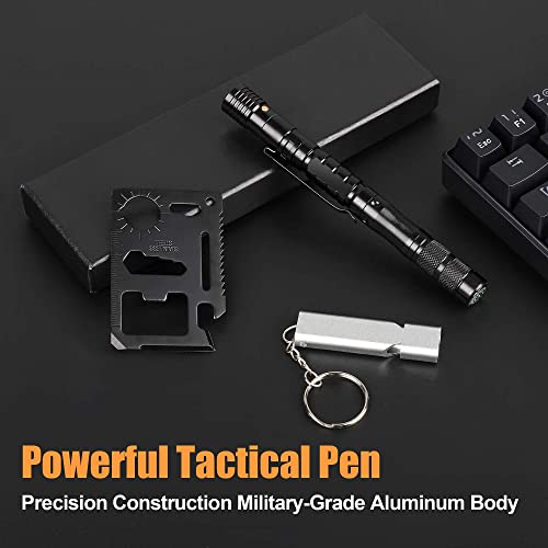 Stocking Stuffers Gifts for Men,11-IN-1 Tactical Pen Multitool Pen Survival Pen, Cool Gadgets Gift, Outdoor And Indoor Tactical Gear With Pocket Tool, Gifts Ideas for Him Dad Husband Fathers