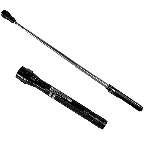 Magnetic Pickup Tool with LED-Telescoping Magnet Pick Up Gadget Tool for Men, DIY Handyman by QPEY