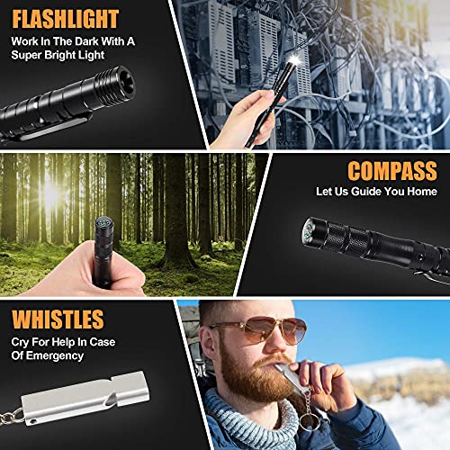 Stocking Stuffers Gifts for Men,11-IN-1 Tactical Pen Multitool Pen Survival Pen, Cool Gadgets Gift, Outdoor And Indoor Tactical Gear With Pocket Tool, Gifts Ideas for Him Dad Husband Fathers