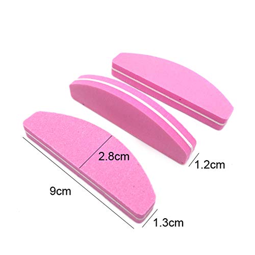 10pcs/ pack 100/180 Grit Nail Files Washable Double-Side Emery Board Nail Buffering Files Salon Manicure Tools CHAOCHAO (Color : Purple)