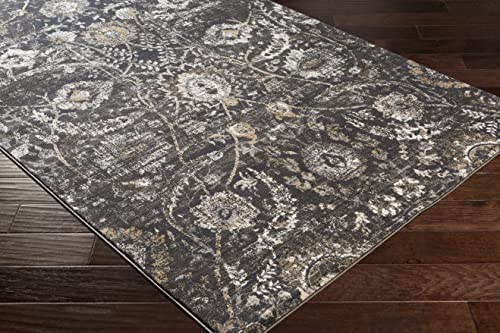 Mark&Day Area Rugs, 5x7 Avellino Traditional Black Area Rug, Black Beige Carpet for Living Room, Bedroom or Kitchen (5'3" x 7'3")